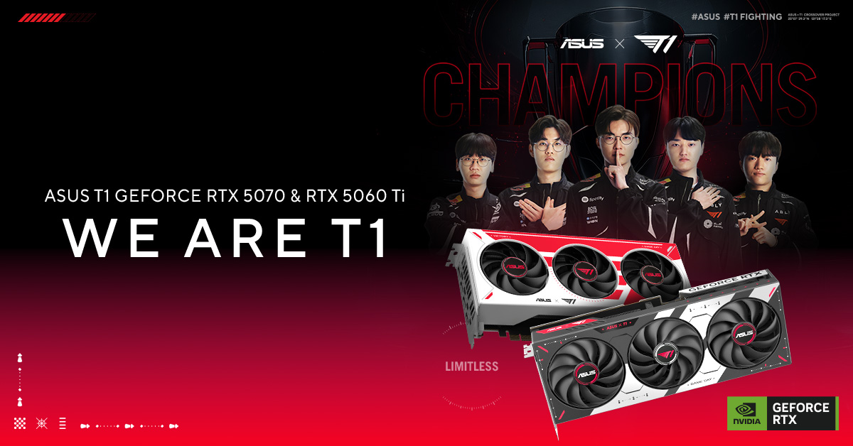 ASUS GeForce RTX 5070 and 5060 Ti T1 Edition Graphics Cards Announced ...